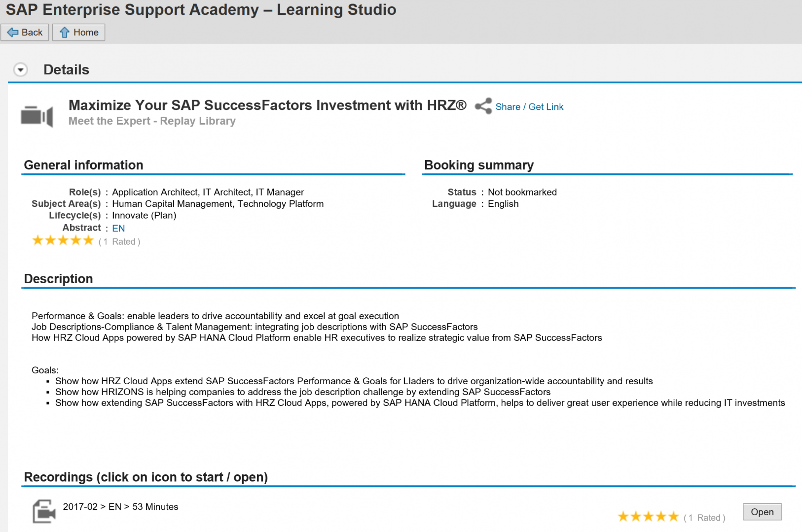 VIP Webinar SAP SuccessFactors Customers